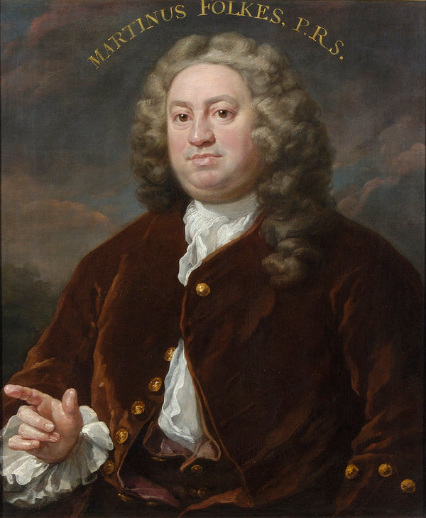 Portrait of Martin Folkes (1690-1754) posters & prints by William Hogarth